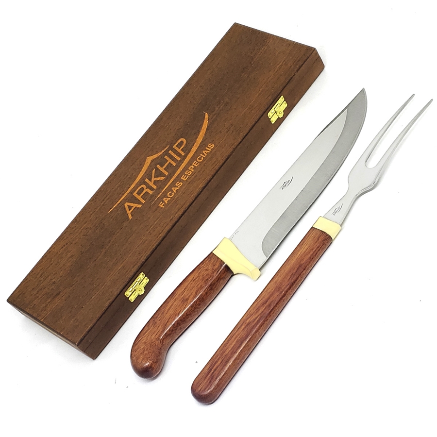 Kit Churrasco Arkhip Churra Master Grill 8'' Cabo Madeira Caixa KIT04MAC - Kit Churrasco Arkhip ...