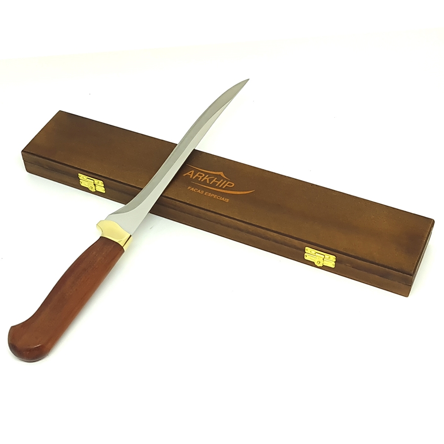 Faca Filetar Arkhip 7'' Cabo Madeira Caixa C13MAC - Faca Filetar Arkhip ...
