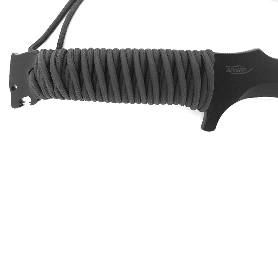 Faca Militar Arkhip Pantera Negra 7'' Preta Cabo c/ Corda Bainha M23B ...