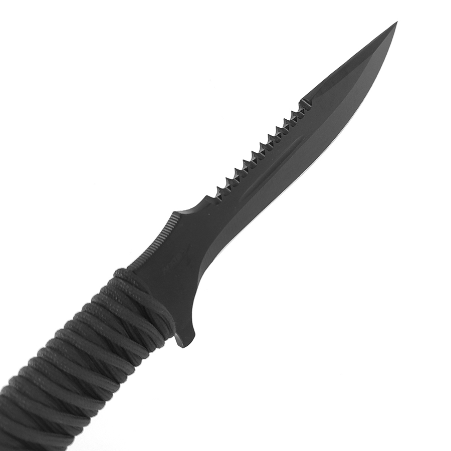 Faca Militar Arkhip Pantera Negra 7'' Preta Cabo c/ Corda Bainha M23B ...