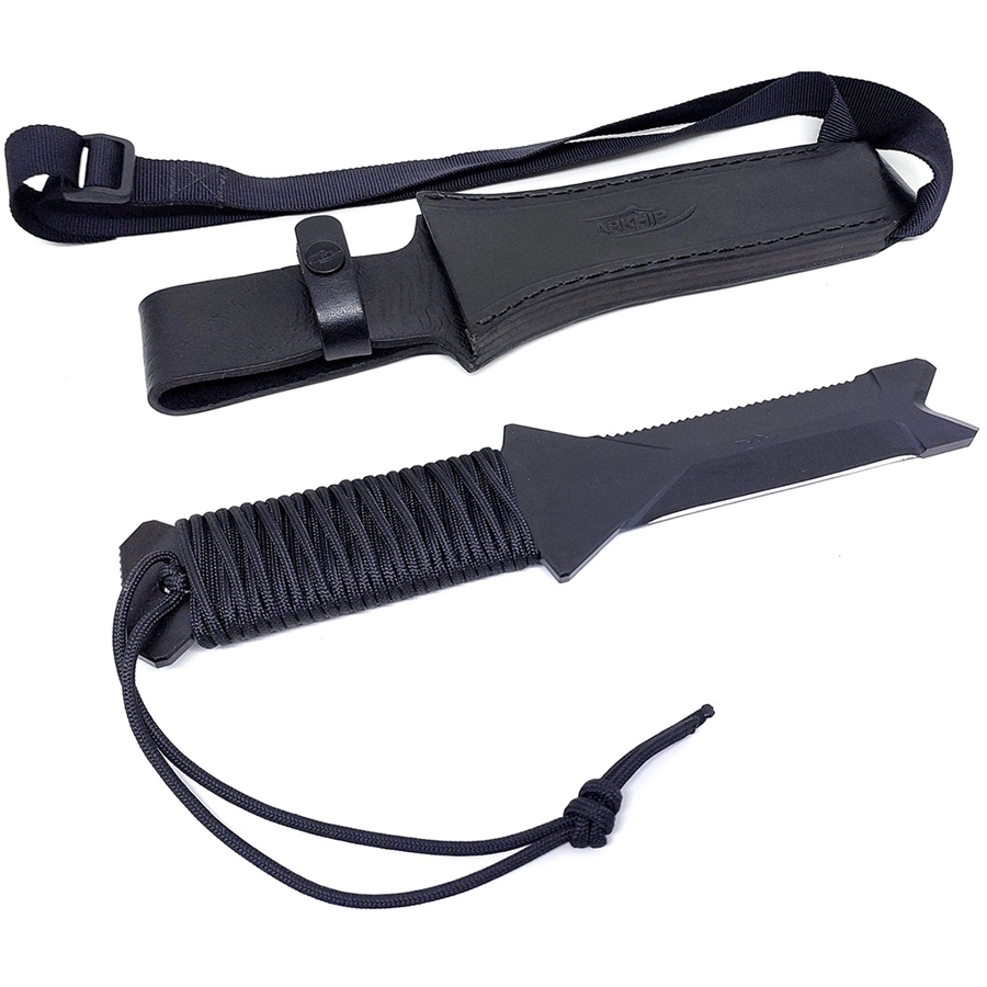 Faca Militar Arkhip BREC 6'' Preta Cabo c/ Corda Bainha M07B - Arkhip ...